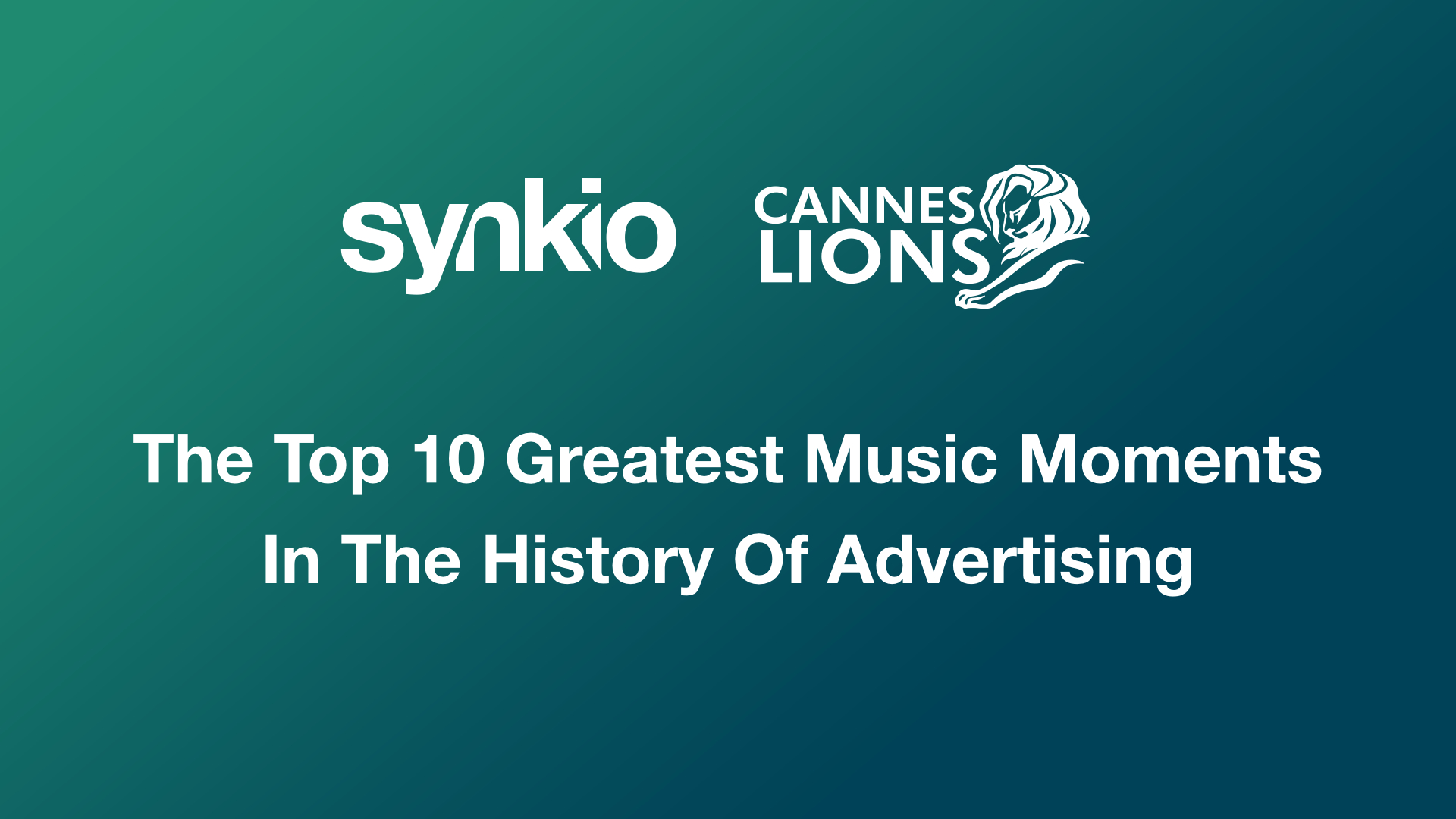 The Top 10 Greatest Music Moments In The History Of Advertising ...